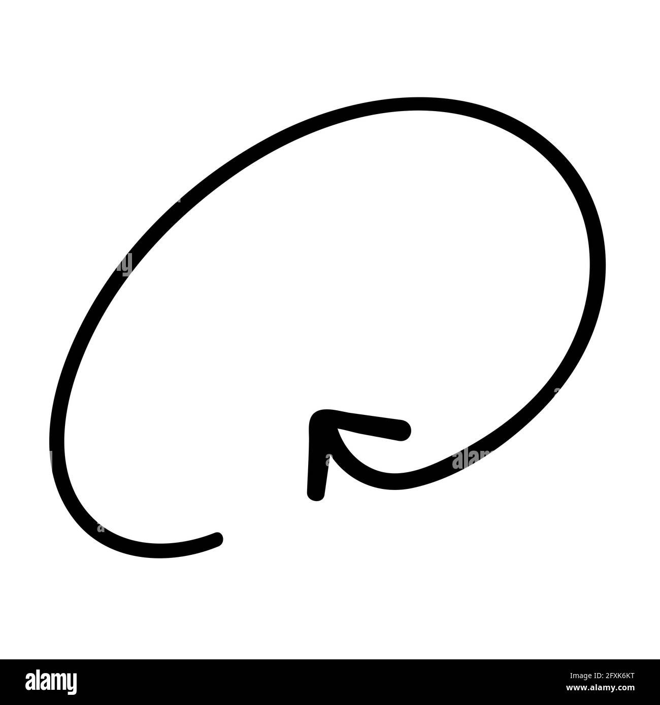 frame curved arrow circle doodle hand drawn. vector illustration, clip ...