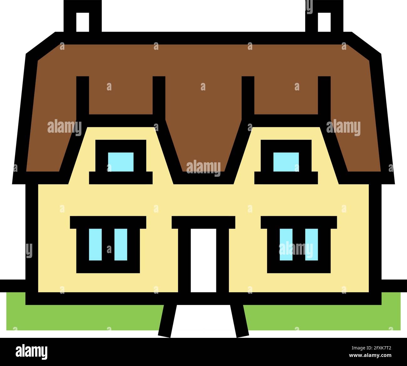 cottage house color icon vector illustration Stock Vector Image & Art ...