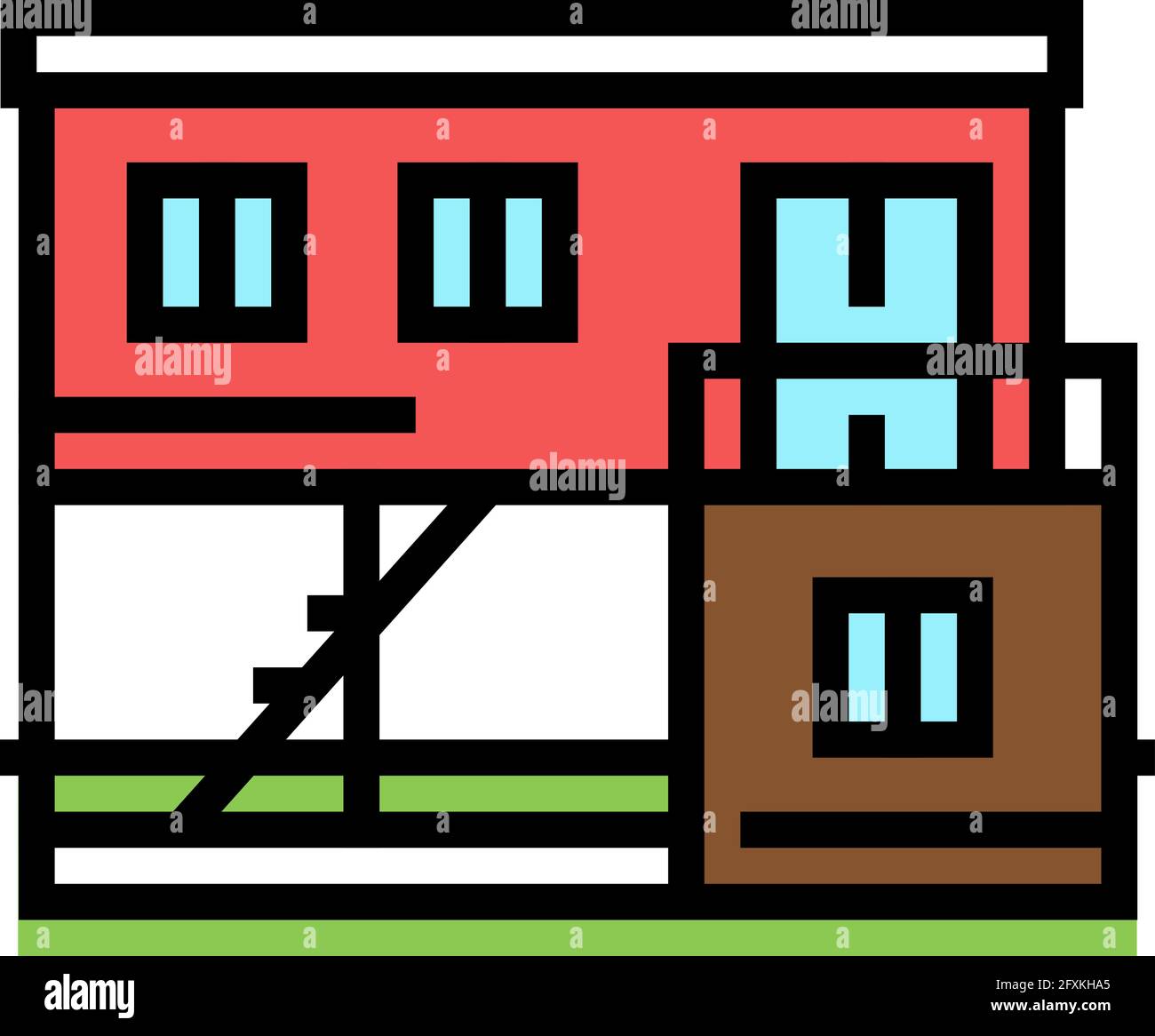 container home color icon vector illustration Stock Vector Image & Art ...