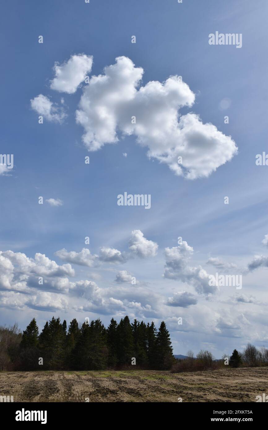 A cloudy sky on the first day of spring Stock Photo - Alamy