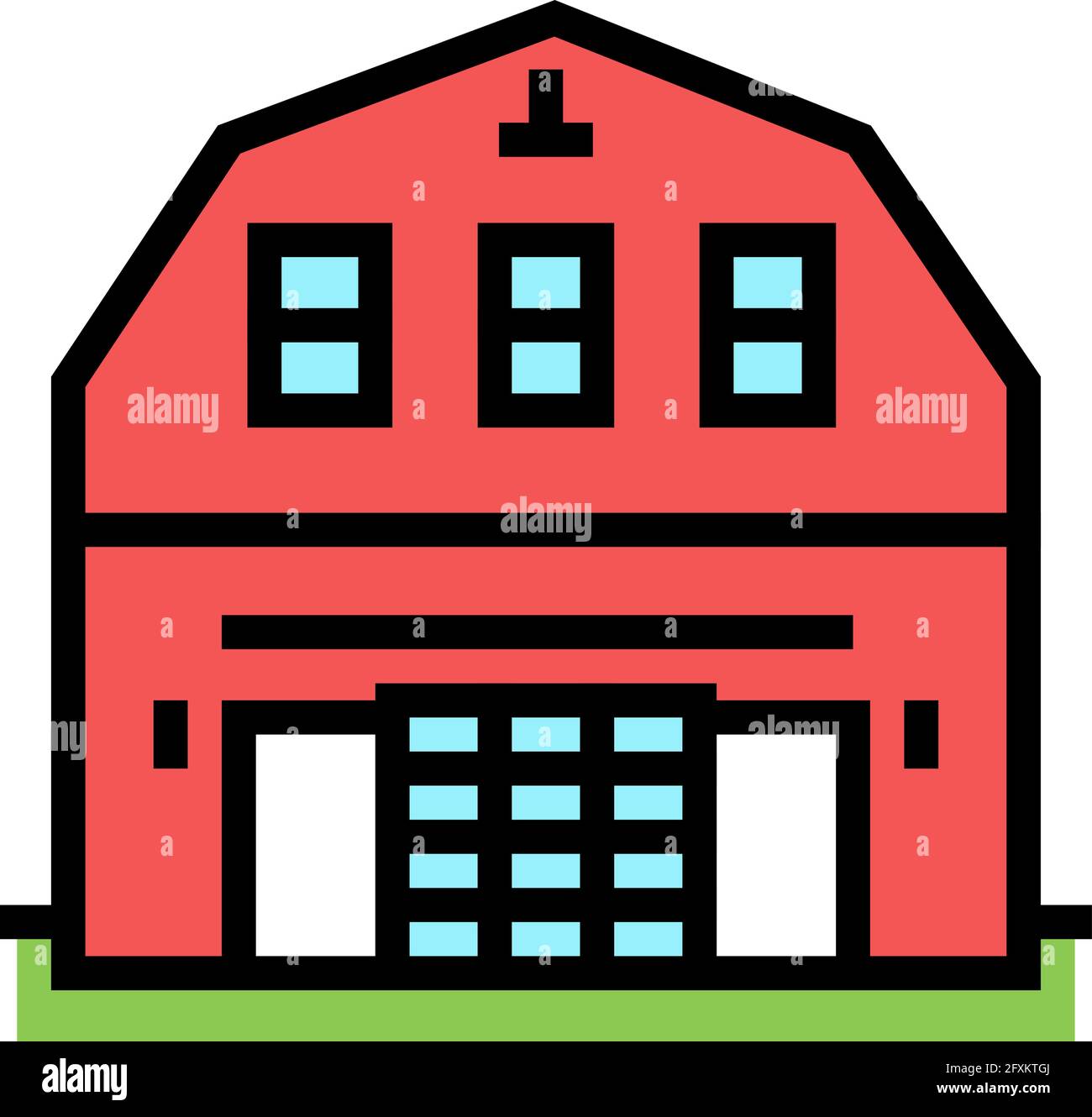barndominium house color icon vector illustration Stock Vector Image ...