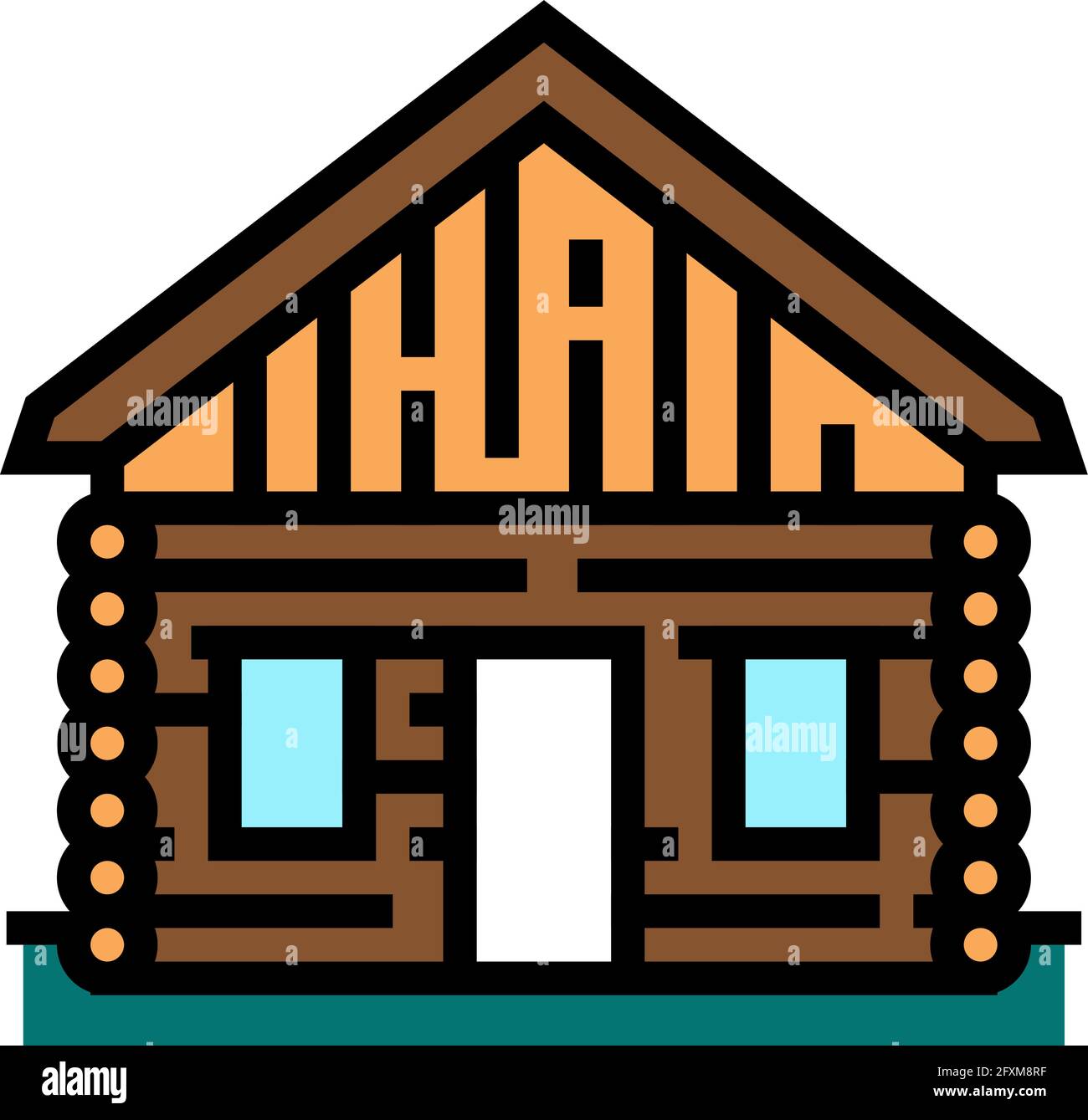 cabin house color icon vector illustration Stock Vector Image & Art - Alamy