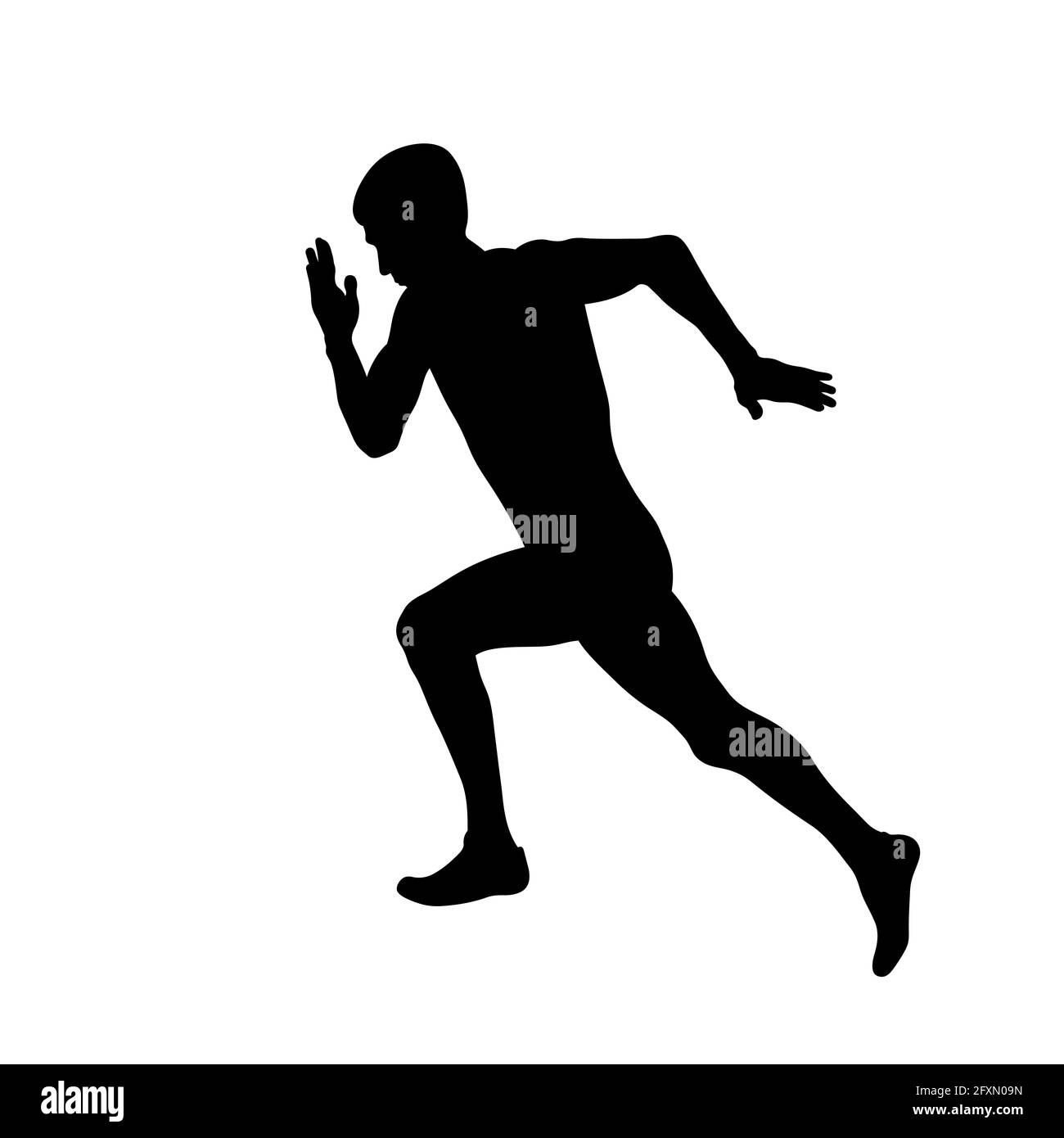 Male sprinter in silhouette hi-res stock photography and images - Alamy