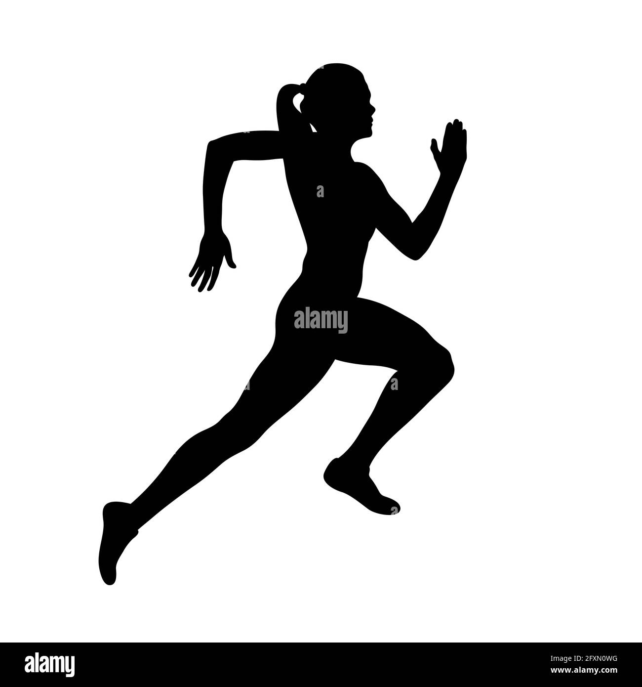 Female Sprinter Silhouette