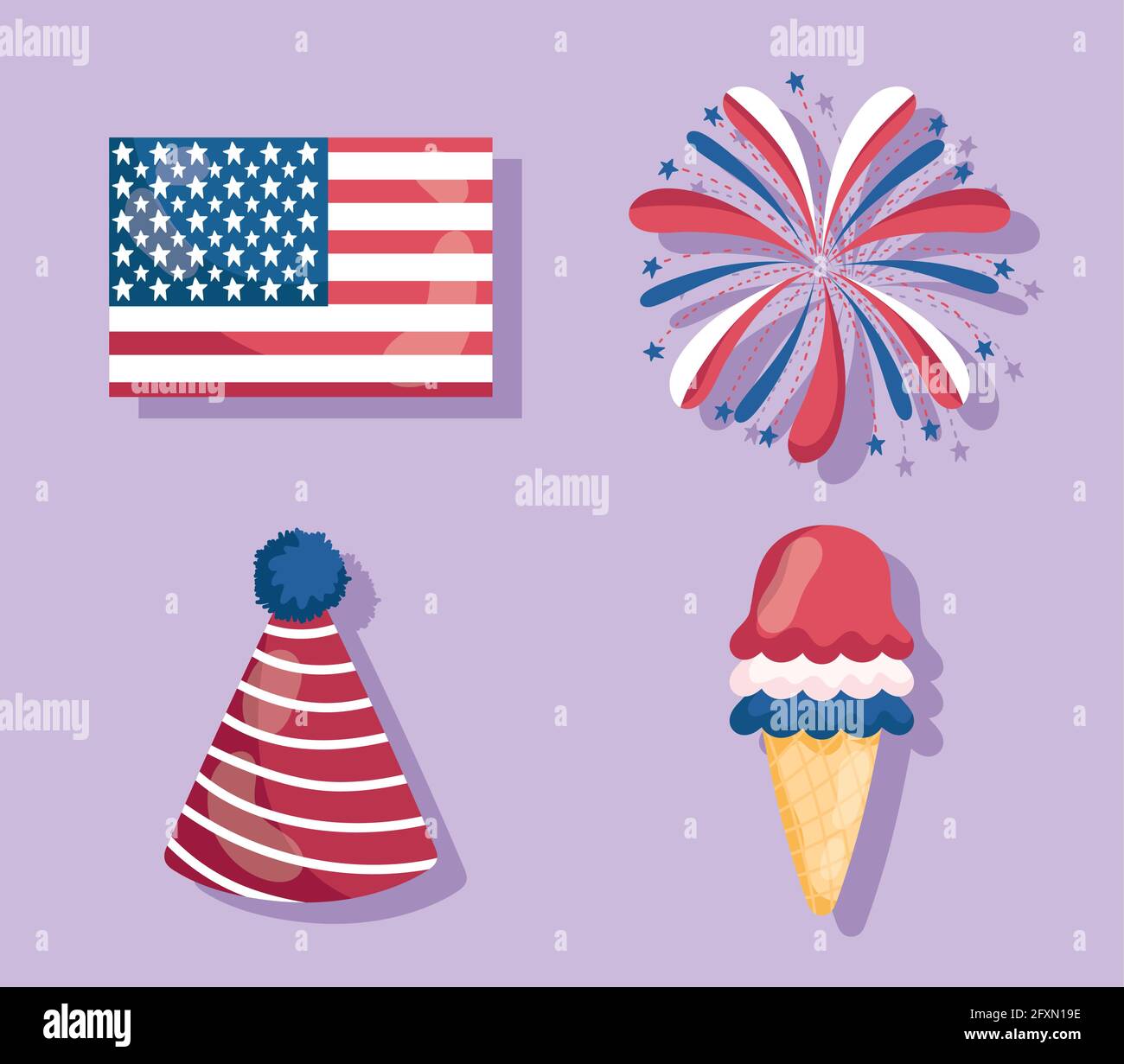 4 July american festive Stock Vector Image & Art - Alamy