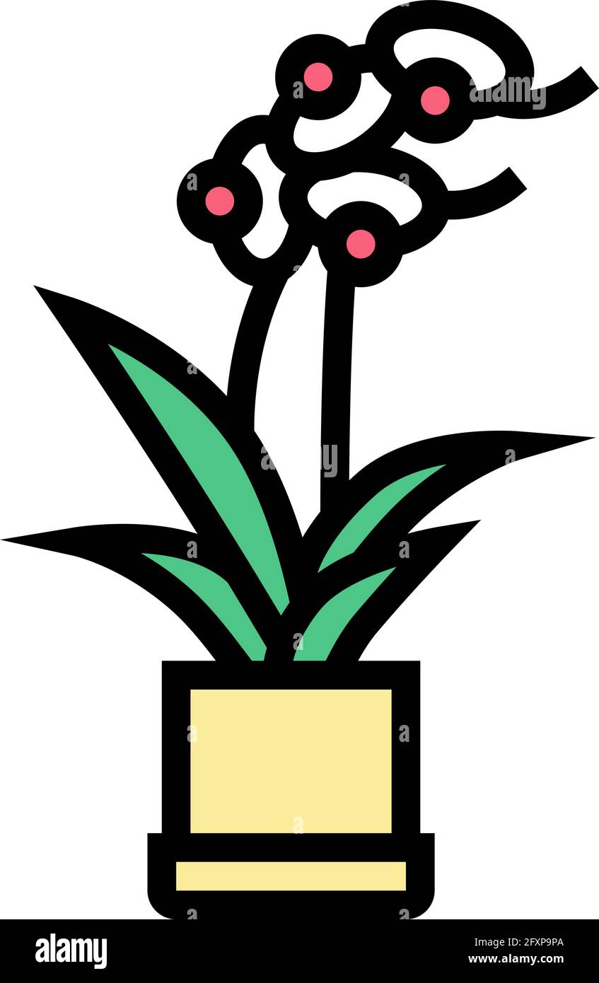 flower in pot color icon vector illustration Stock Vector Image & Art ...