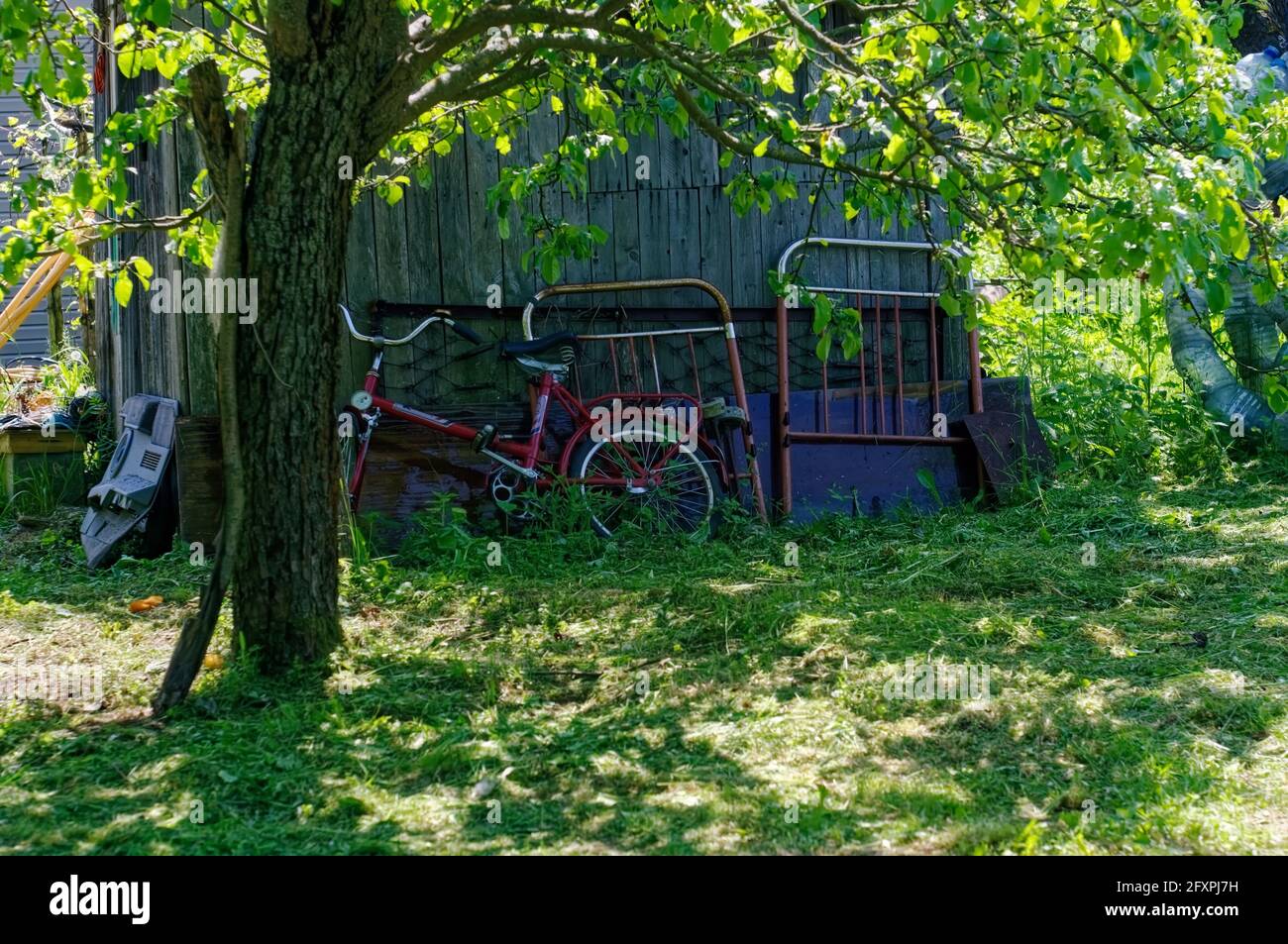 Rural flower field old house hi-res stock photography and images - Alamy