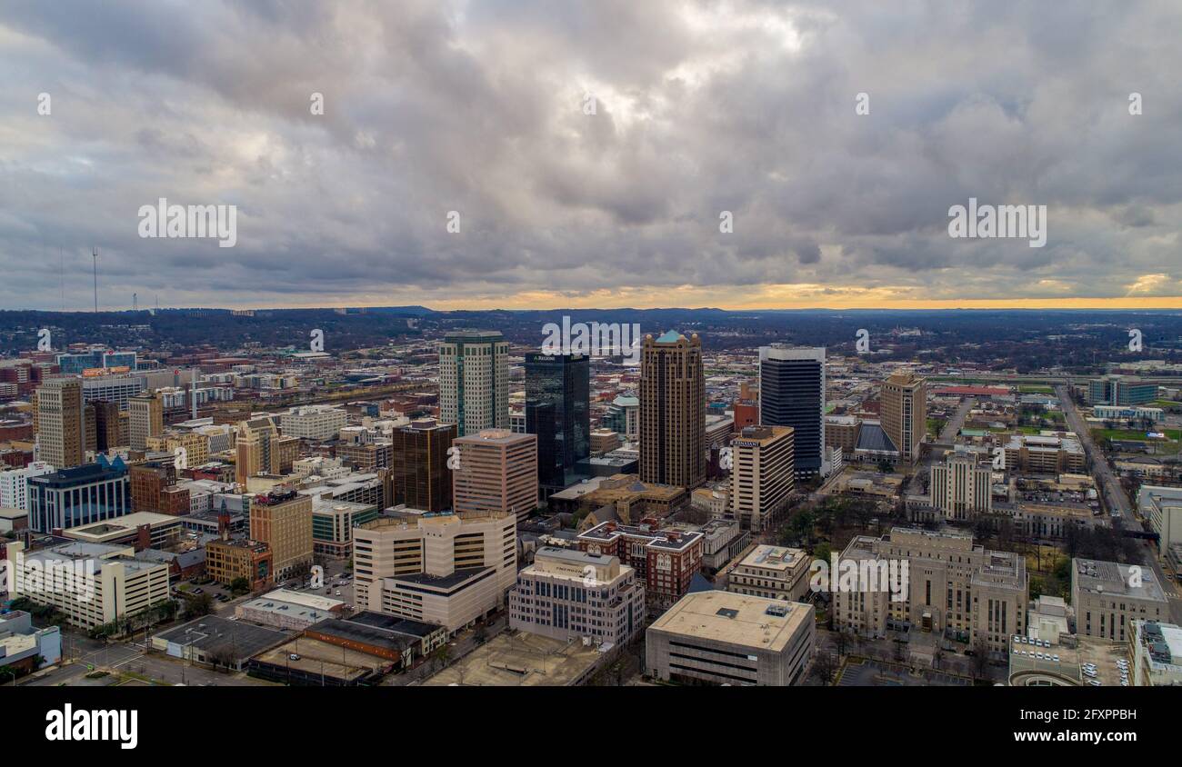 Aerial downtown birmingham alabama hi-res stock photography and images ...
