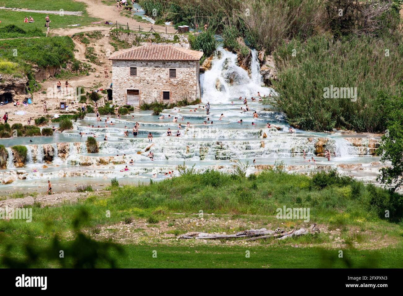 Saturnia thermal baths, Grosseto, Tuscany, Italy, Europe Stock Photo ...