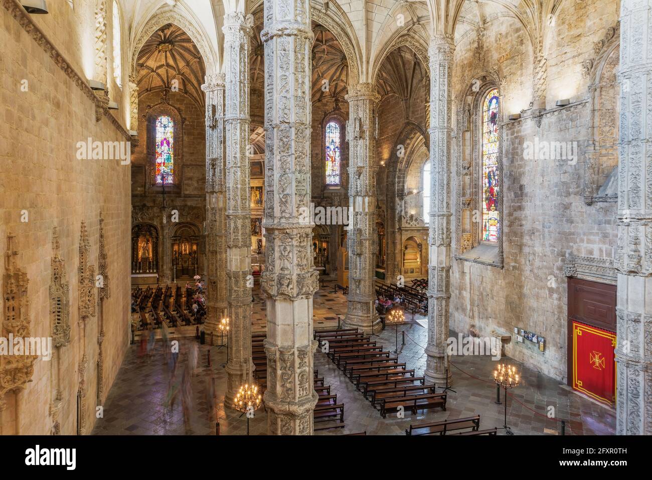 Interior of Jeronimos Monastery (Hieronymites Monastery), Church of ...