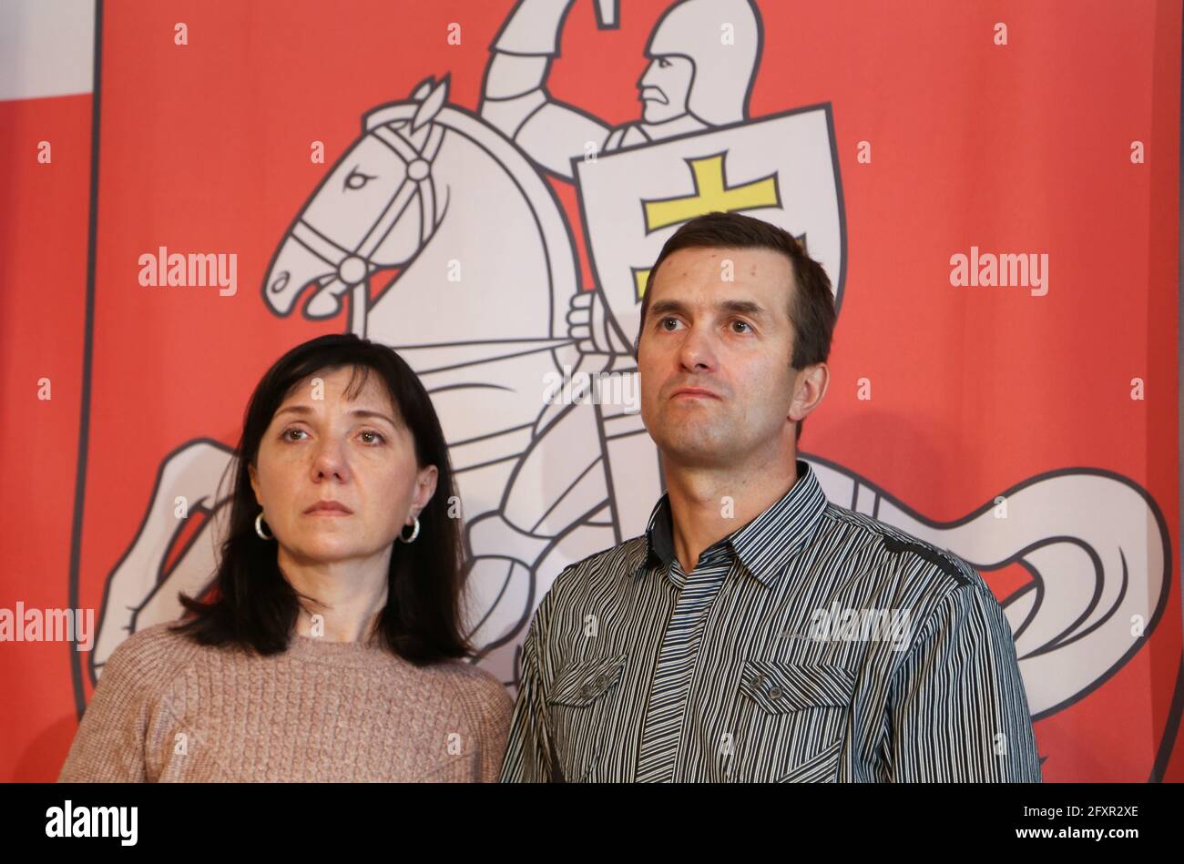 Warschau, Poland. 27th May, 2021. The parents of kidnapped and ...