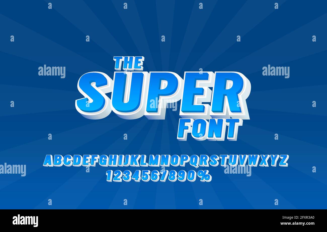 The Super font set collection, letters and numbers symbol. Vector ...