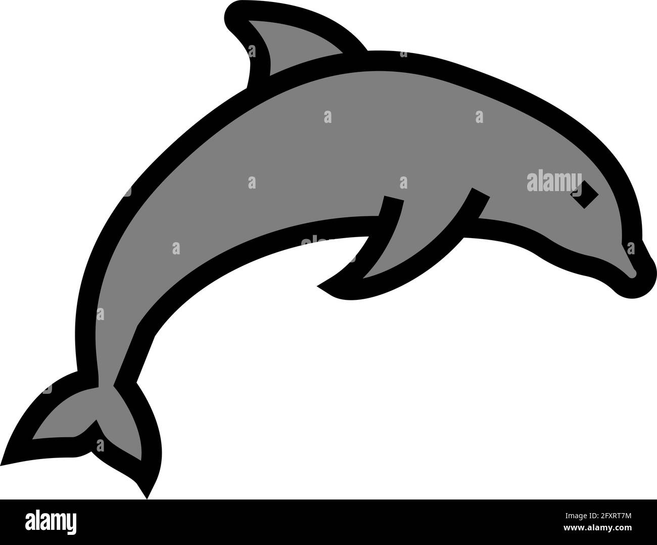 dolphin ocean color icon vector illustration Stock Vector Image & Art ...