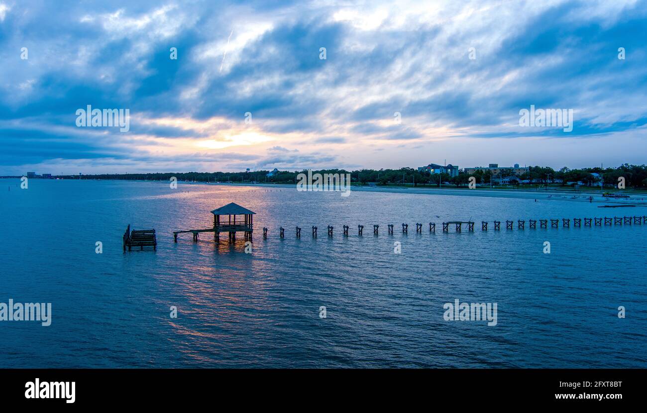 Biloxi at sunset Stock Photo - Alamy