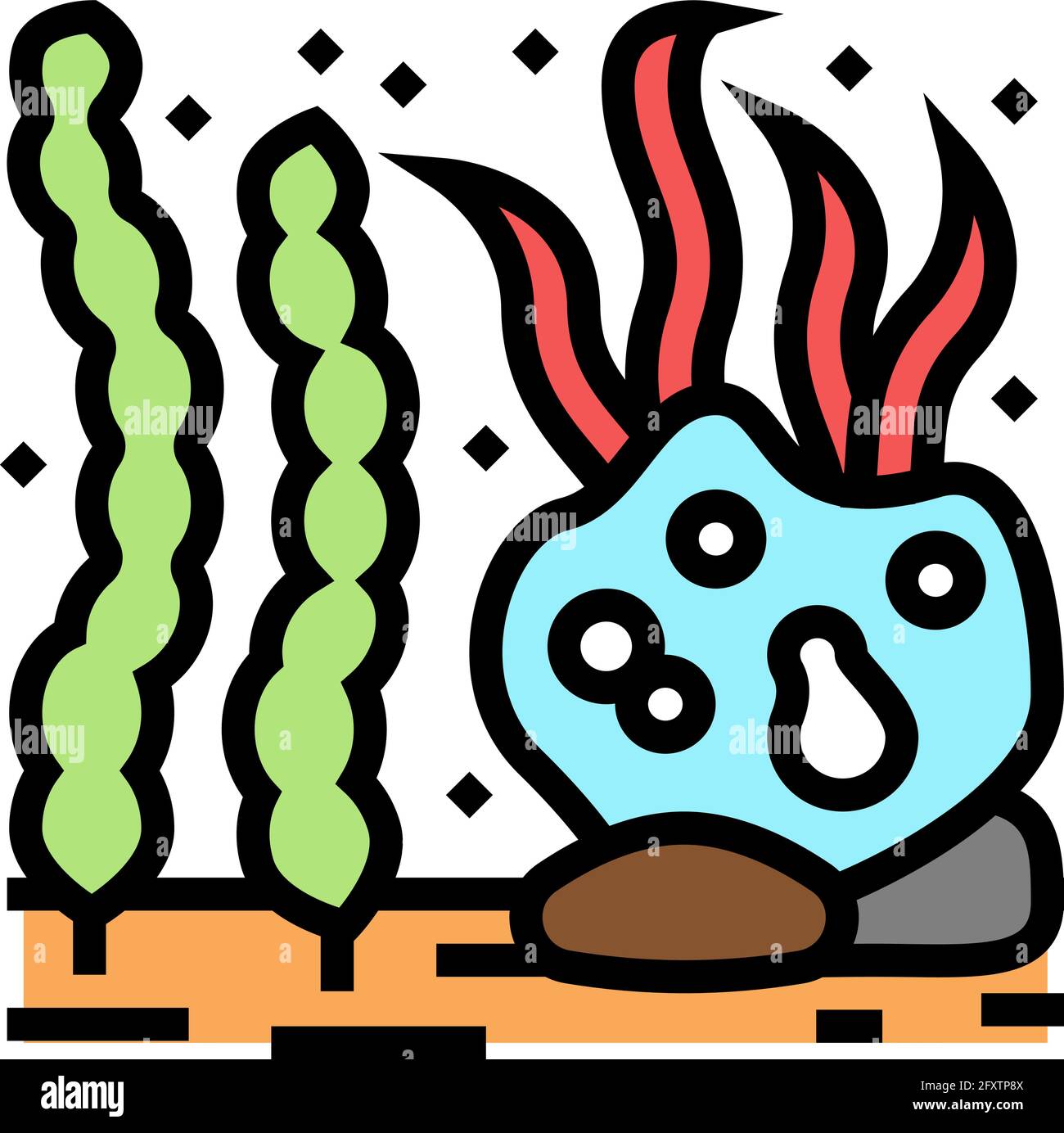 seaweed ocean color icon vector illustration Stock Vector Image & Art ...