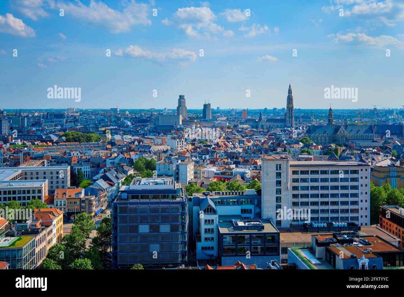 Aerial view of Antwerp Stock Photo - Alamy
