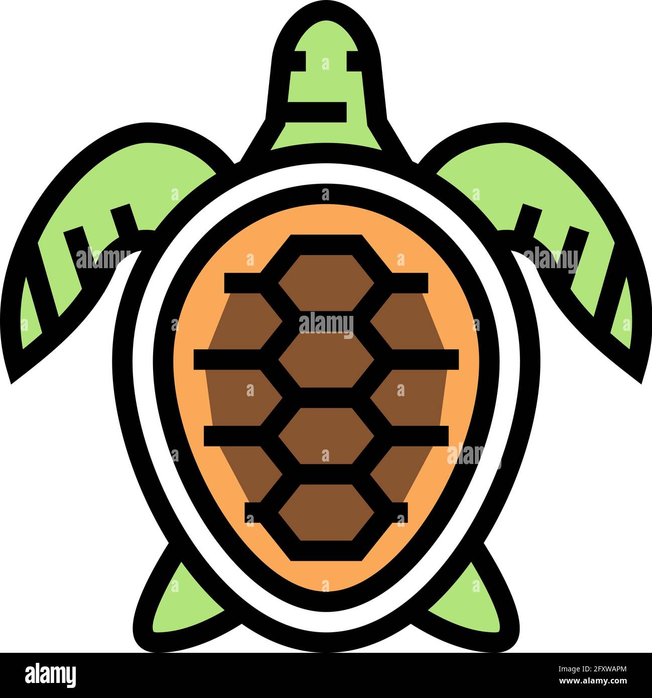 turtle ocean color icon vector illustration Stock Vector Image & Art ...