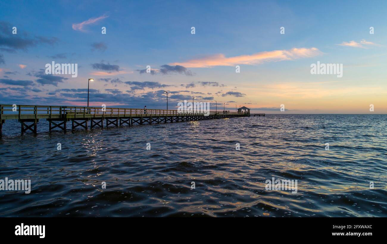 Biloxi at sunset Stock Photo - Alamy