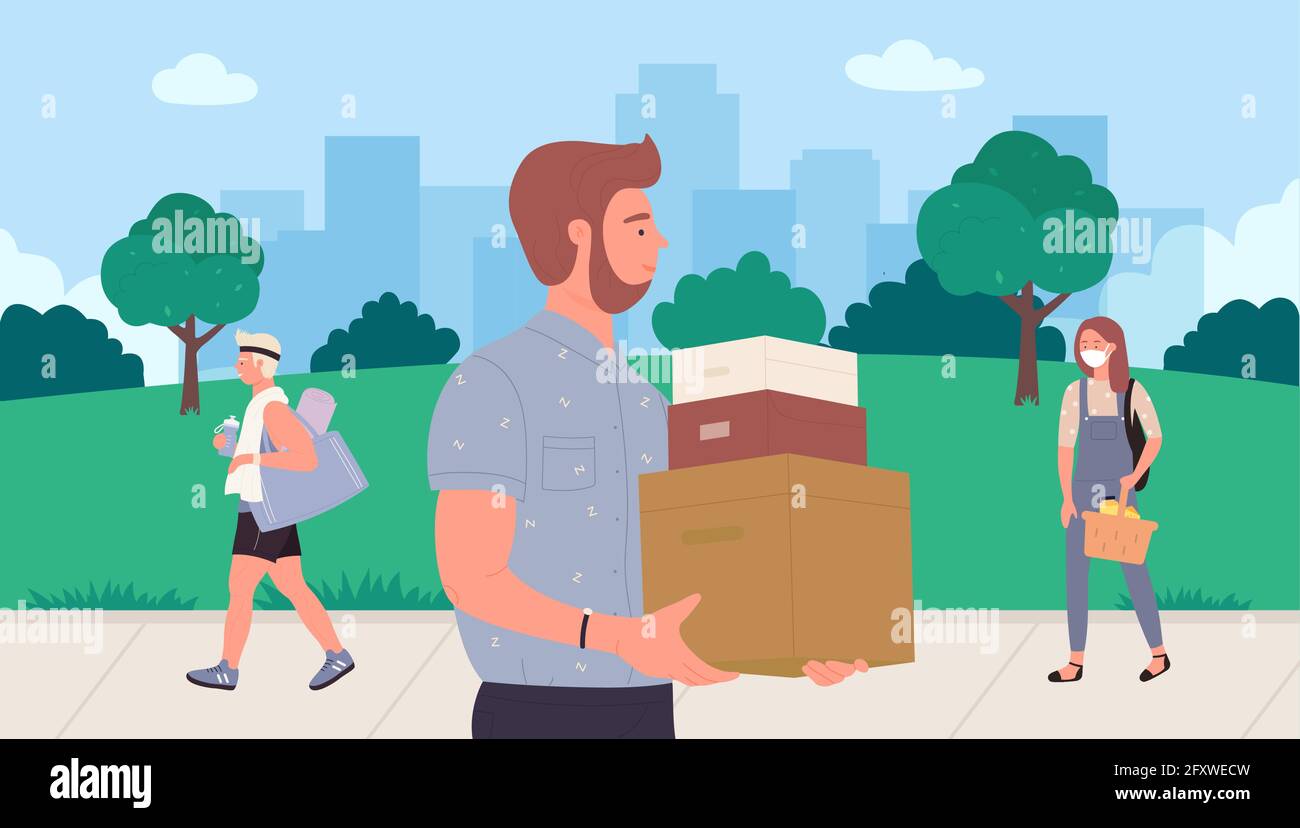 Shopping street lifestyle Stock Vector Images - Alamy