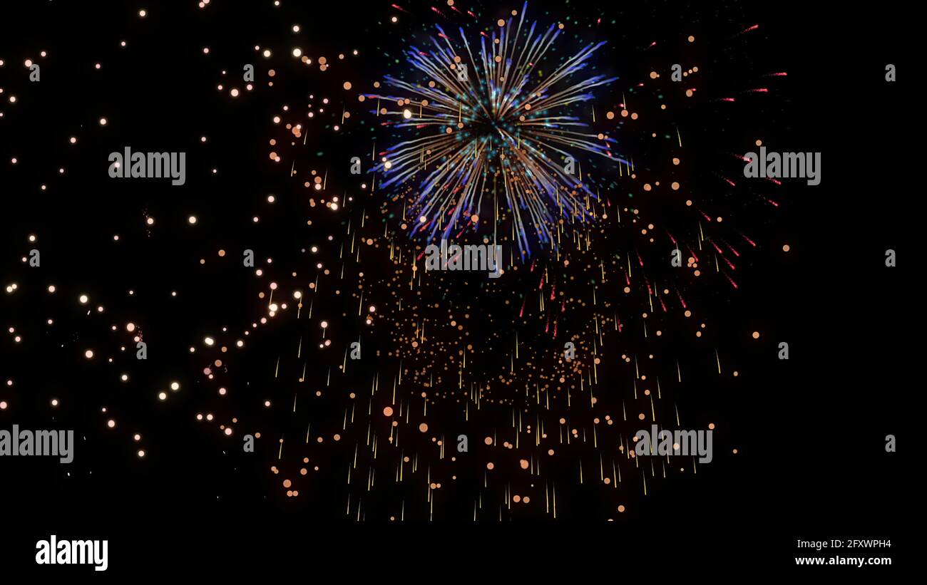 3d illustration of cartoon effect of firework Stock Photo - Alamy