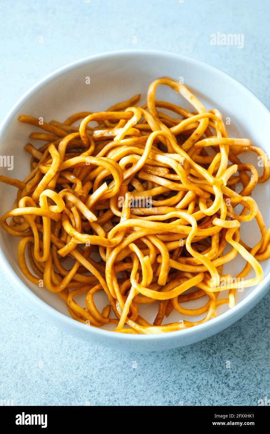 Cooked Chinese Noodles Stock Photo - Alamy