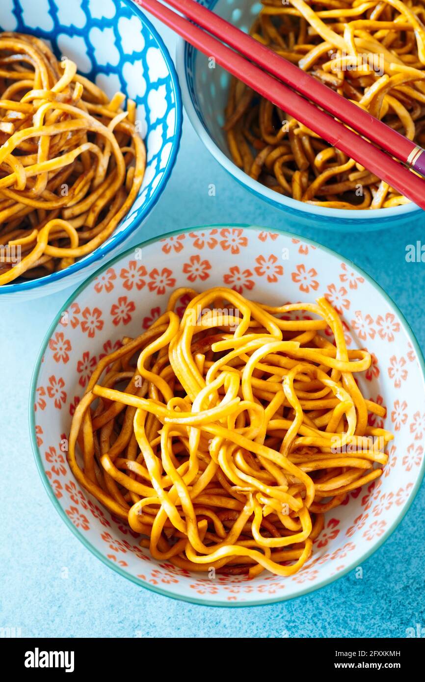 Cooked Chinese Noodles Stock Photo - Alamy