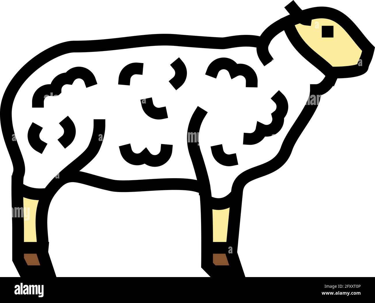 sheep domestic animal color icon vector illustration Stock Vector Image ...