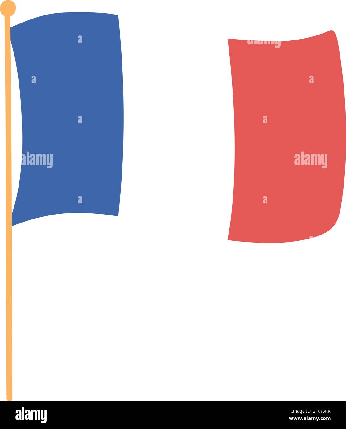france flag in pole Stock Vector Image & Art - Alamy