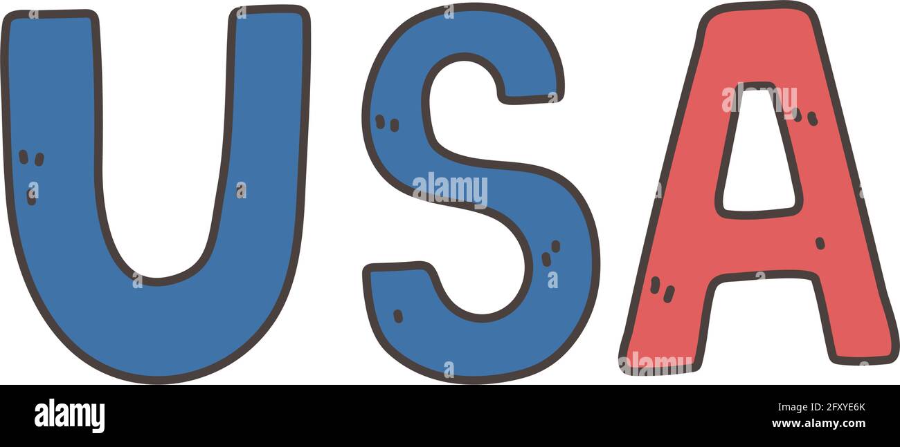 USA text line and fill Stock Vector Image & Art - Alamy