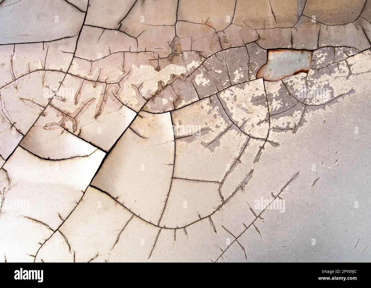 The surface of the old car paint cracked and disintegrated Stock Photo ...