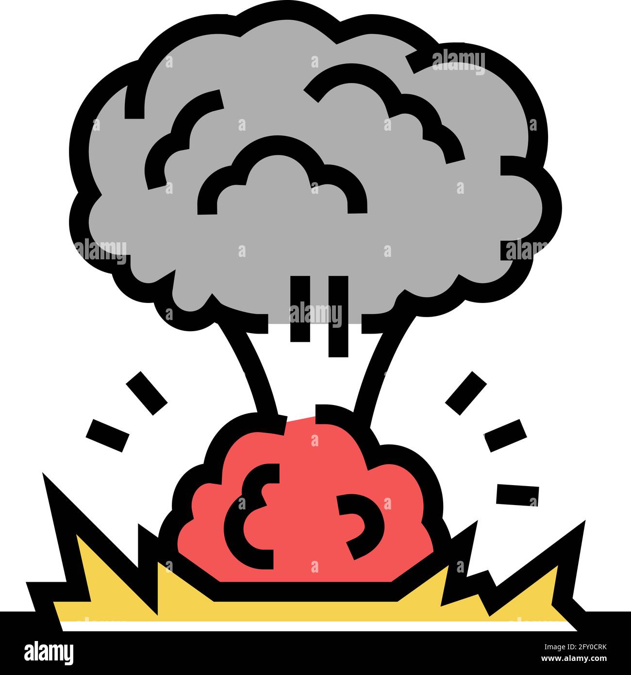explosion smoke color icon vector illustration Stock Vector Image & Art ...