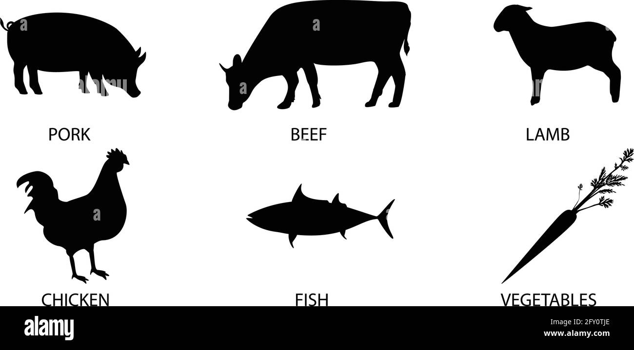 Meal Choice Icons - set of six meal choice option icons. The set ...