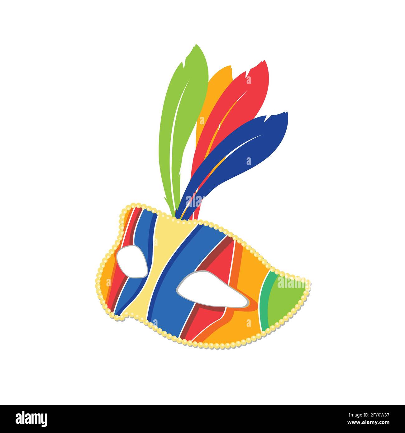 Colorful festival mask feathers vector hi-res stock photography and ...