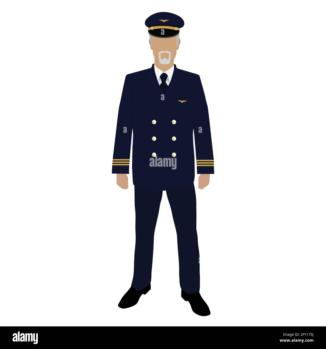 Pilot uniform illustration hi-res stock photography and images - Alamy