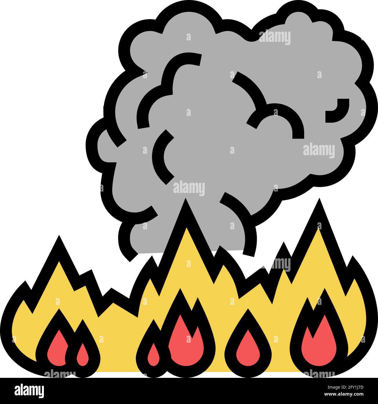 fire smoke color icon vector illustration Stock Vector Image & Art - Alamy
