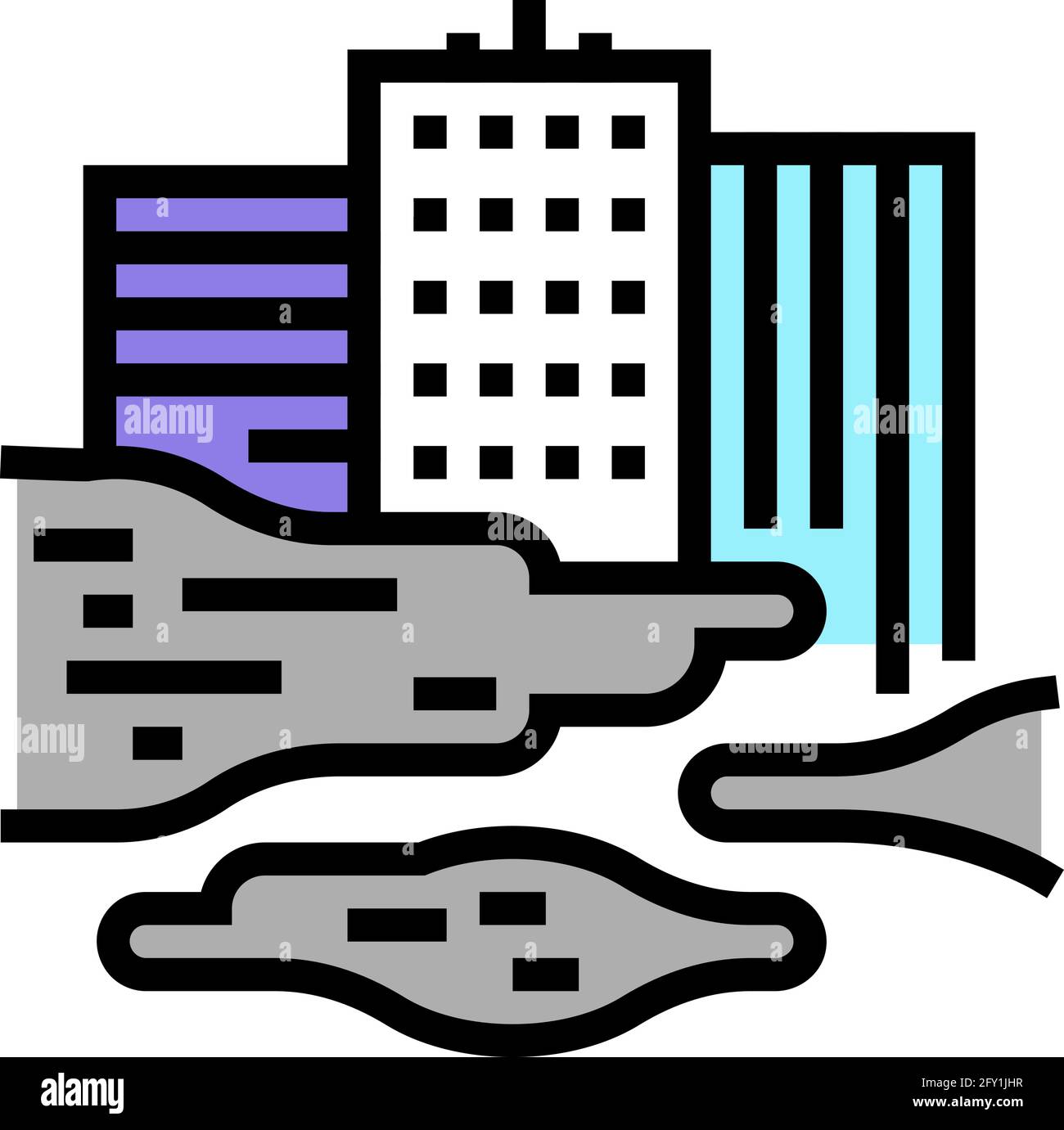 urban smog smoke color icon vector illustration Stock Vector Image ...
