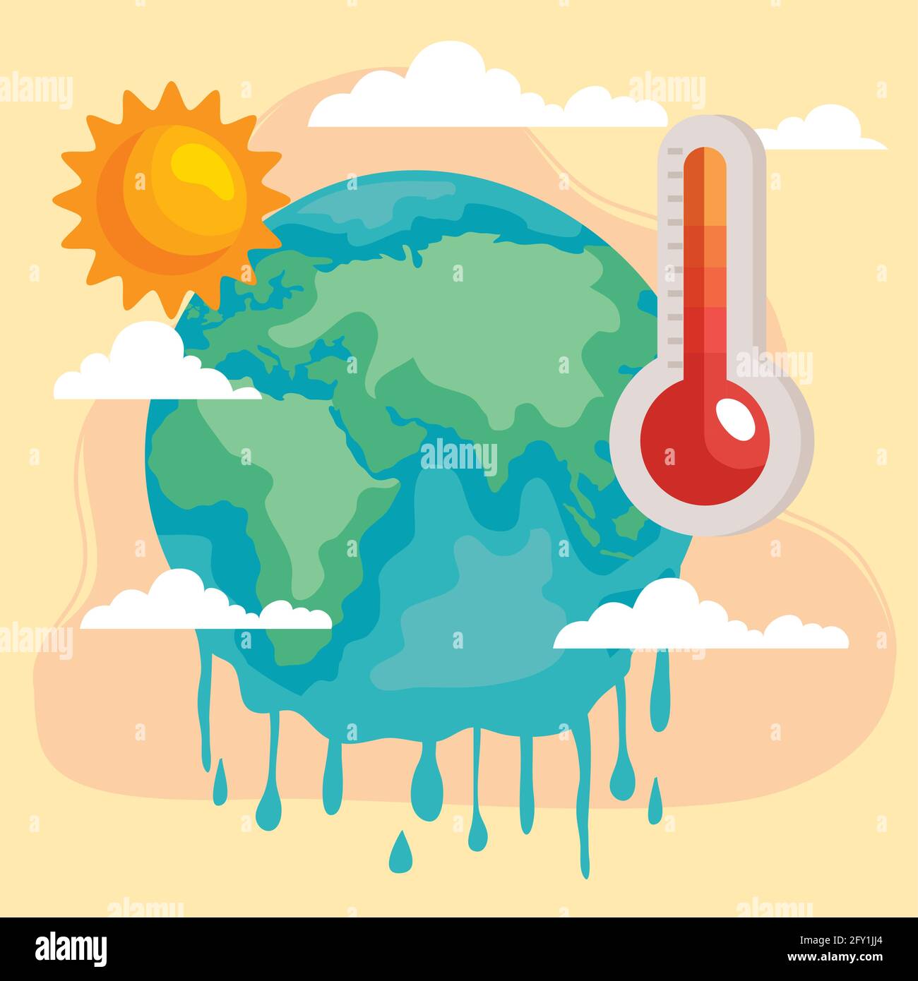melting world due warming global Stock Vector Image & Art - Alamy