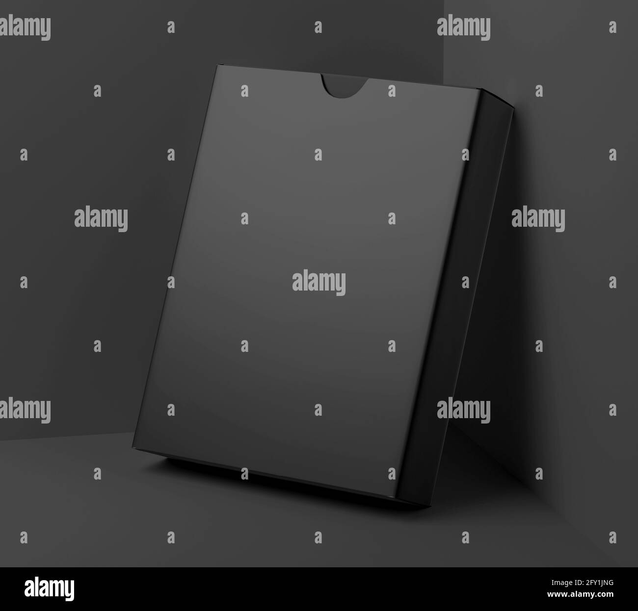 Black Flat Carton cardboard Box Mockup, Dark Software Box, package ...