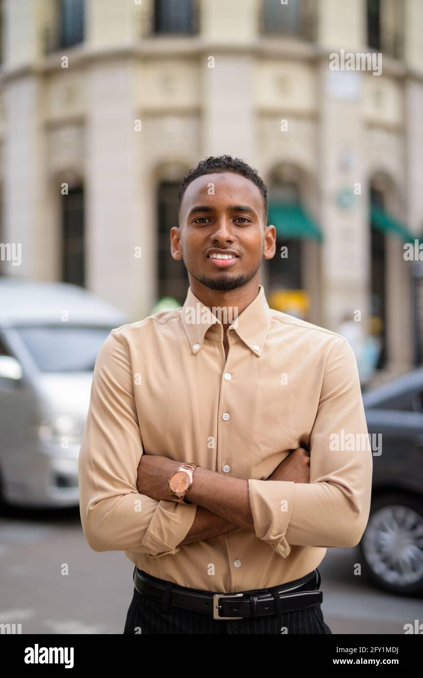 African black young male model hi-res stock photography and images - Alamy