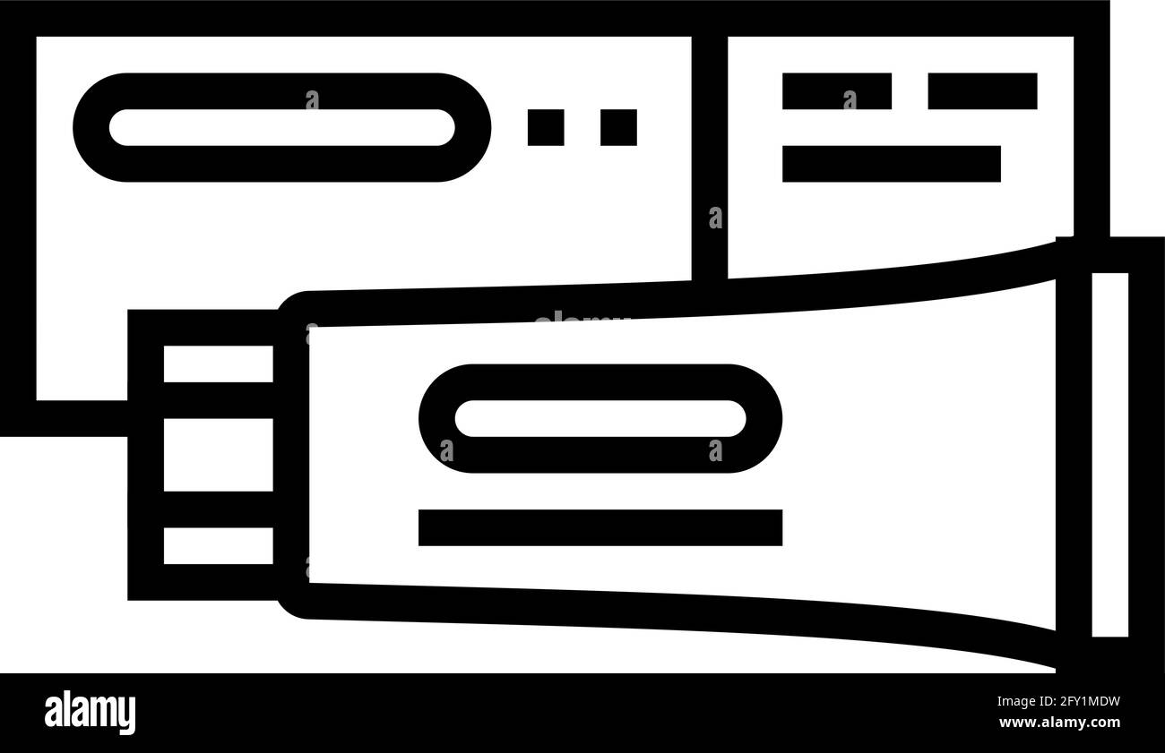 ointment cream baby line icon vector illustration Stock Vector Image ...