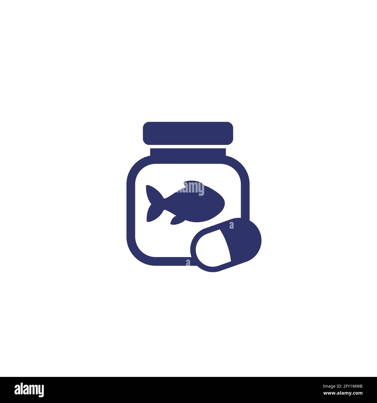 Fish oil icon on white, vector art Stock Vector Image & Art - Alamy