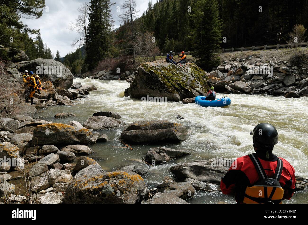Swift water rescue training Stock Photo - Alamy