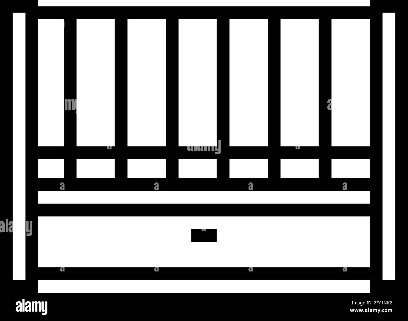 cot baby line icon vector illustration Stock Vector Image & Art - Alamy