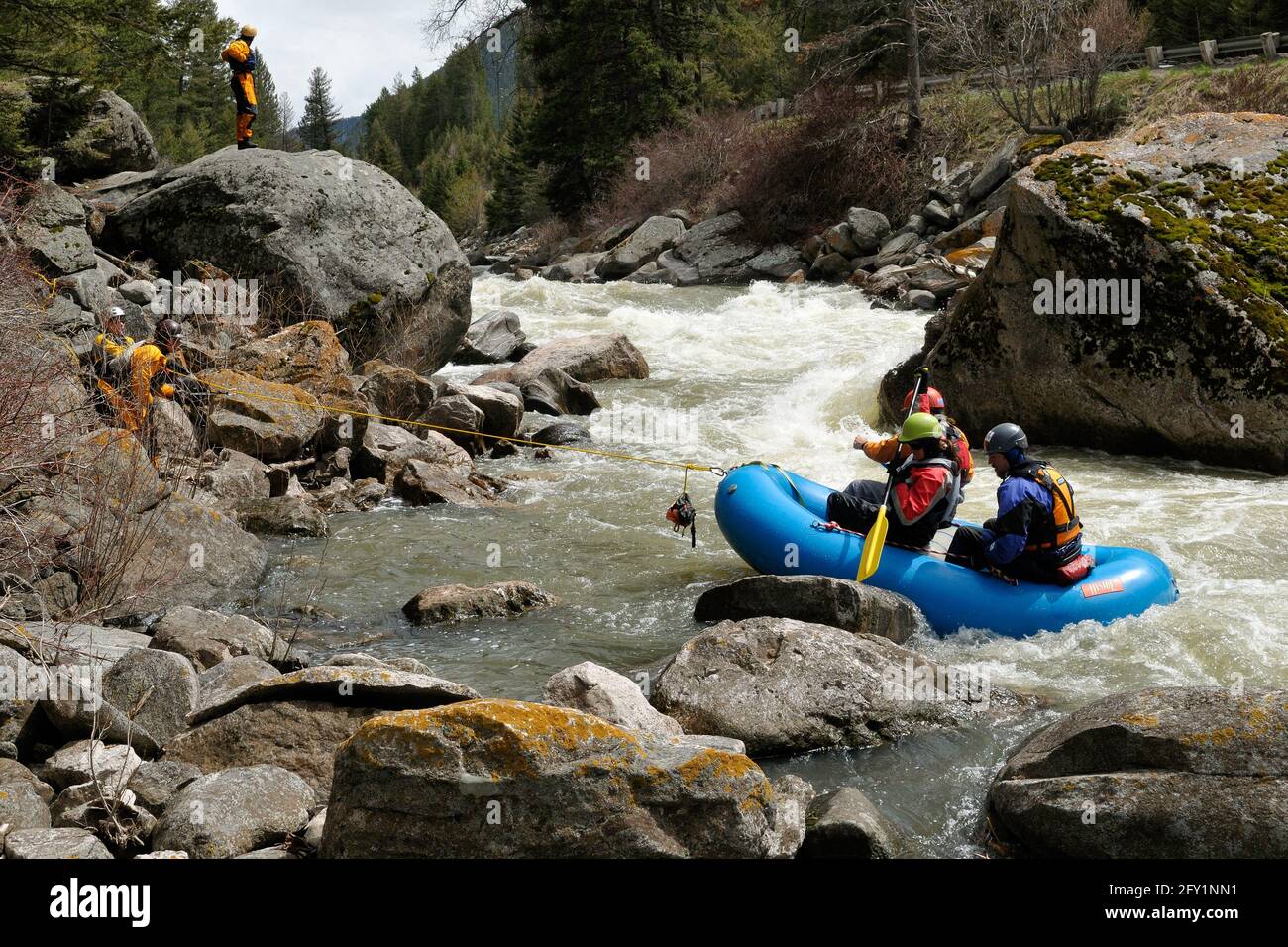 Swift water rescue training Stock Photo - Alamy