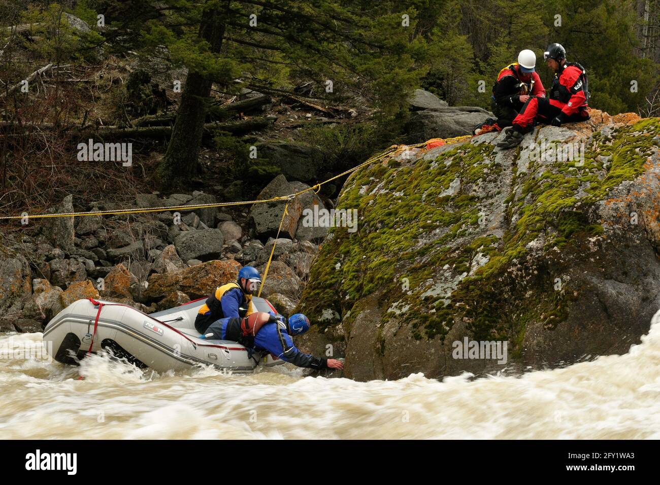 Swift water rescue training Stock Photo - Alamy