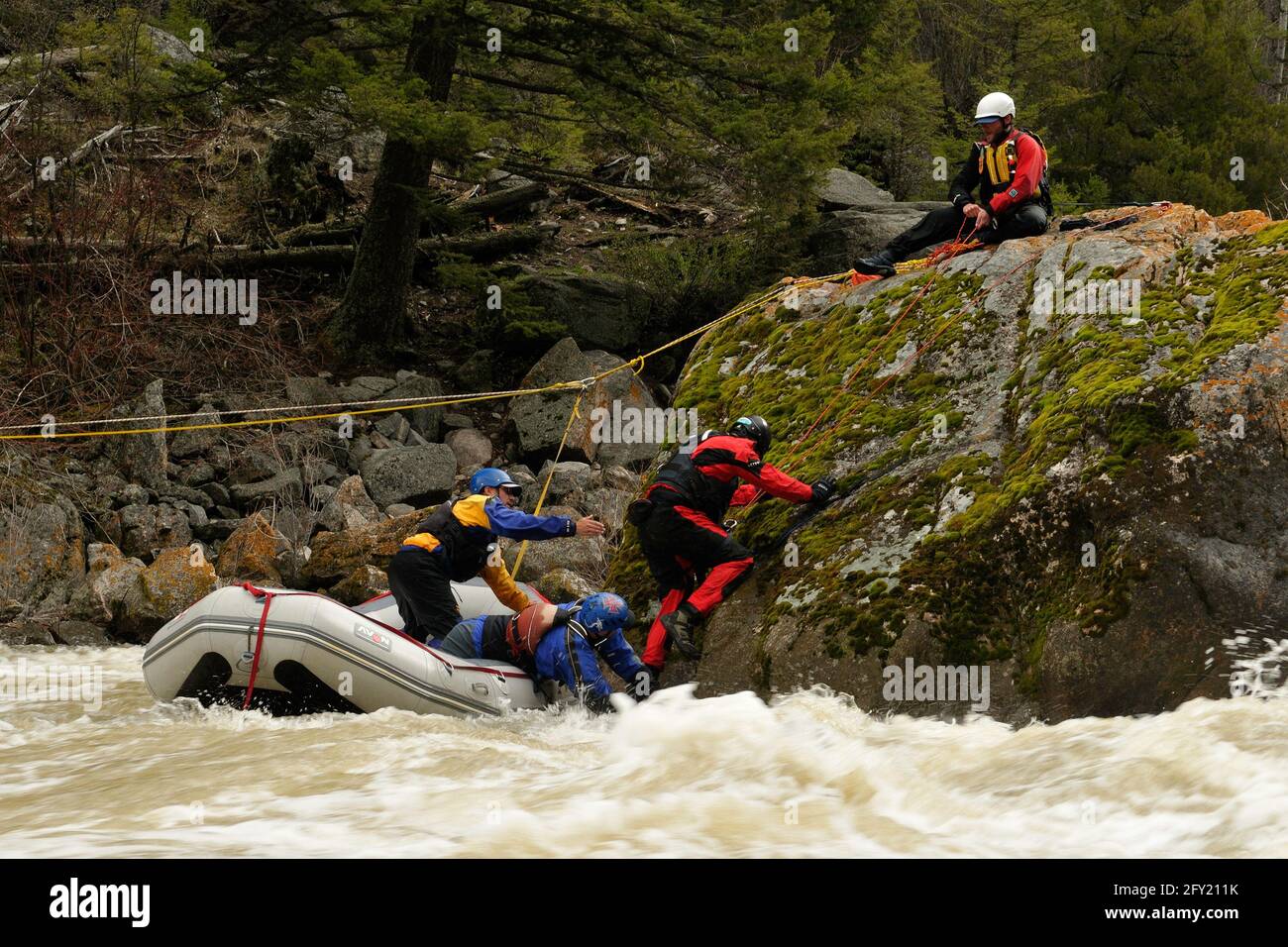 Swift water rescue training Stock Photo - Alamy