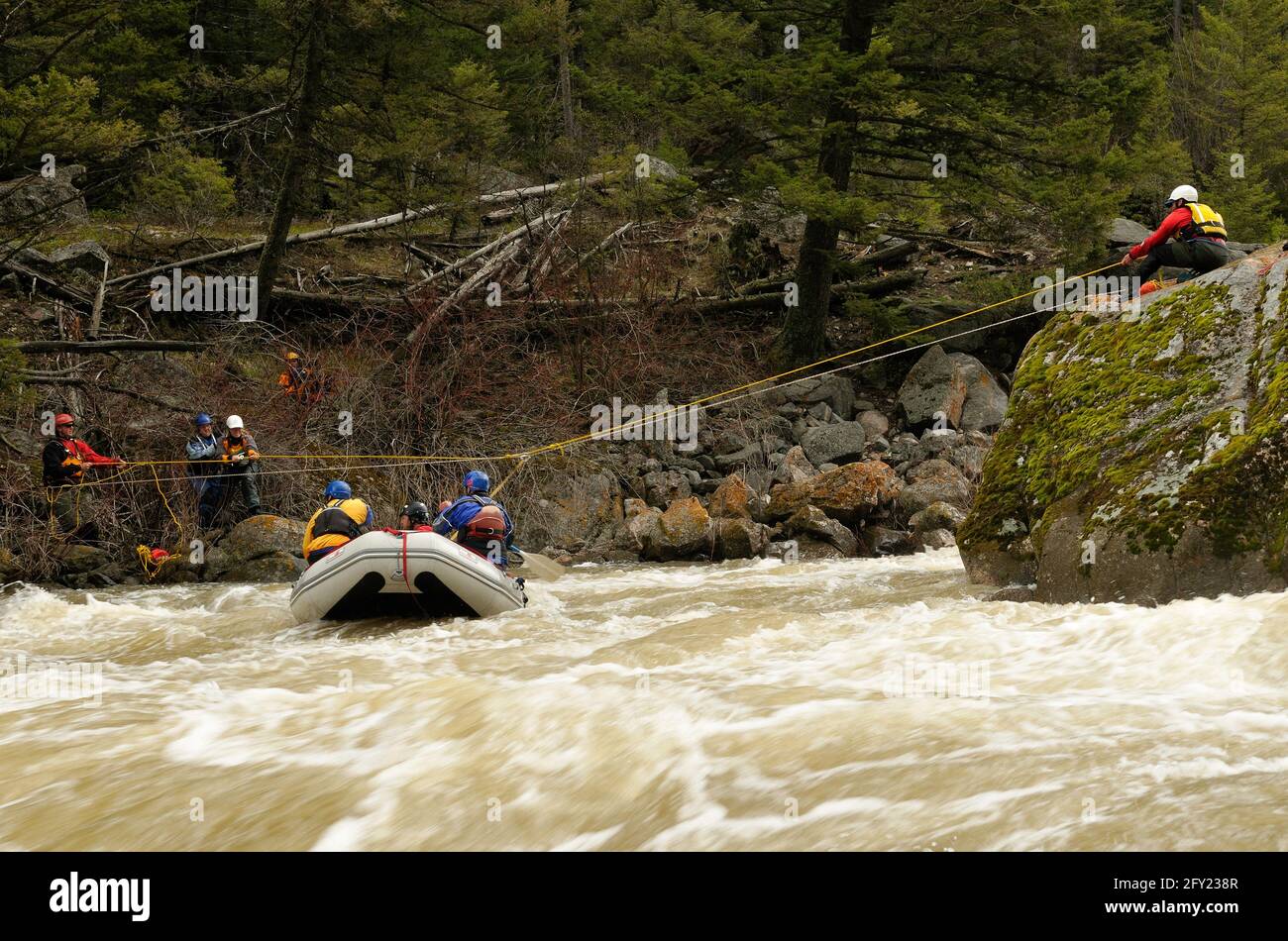 Swift water rescue training Stock Photo - Alamy