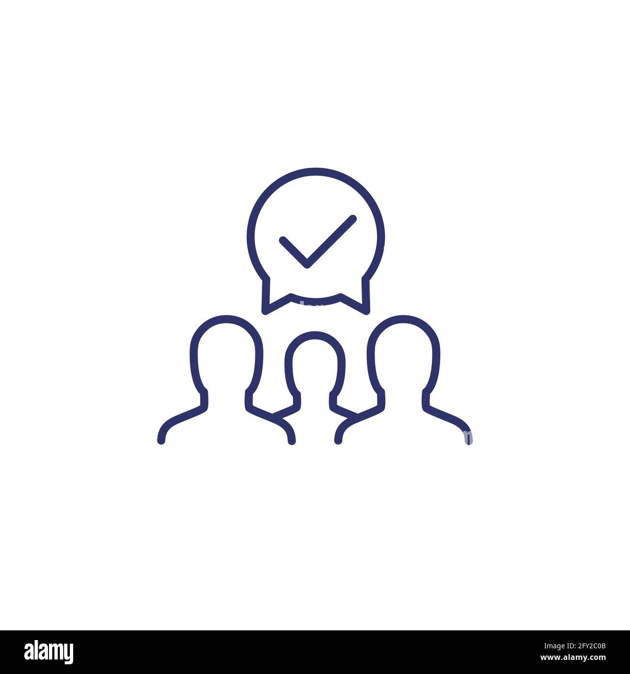 membership icon, line on white Stock Vector Image & Art - Alamy