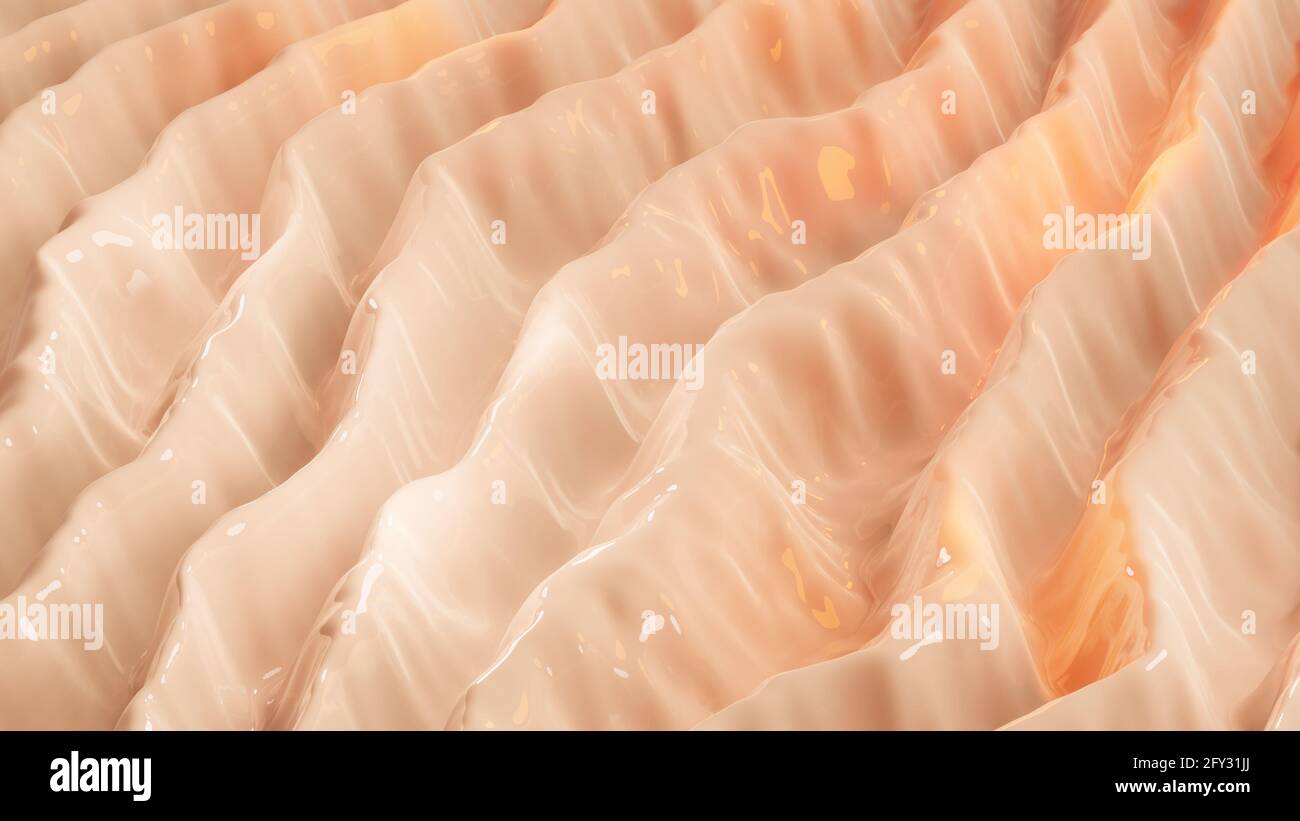 3d render abstract background. Beautiful milk waves. Digital ...