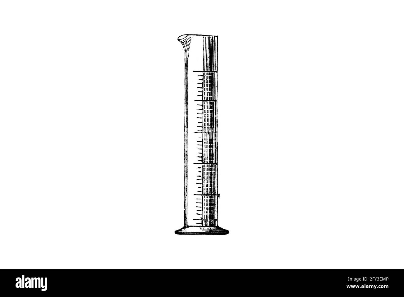 Graduated Measuring Cylinder Test Tube – 1897 Original Vintage Engraved ...